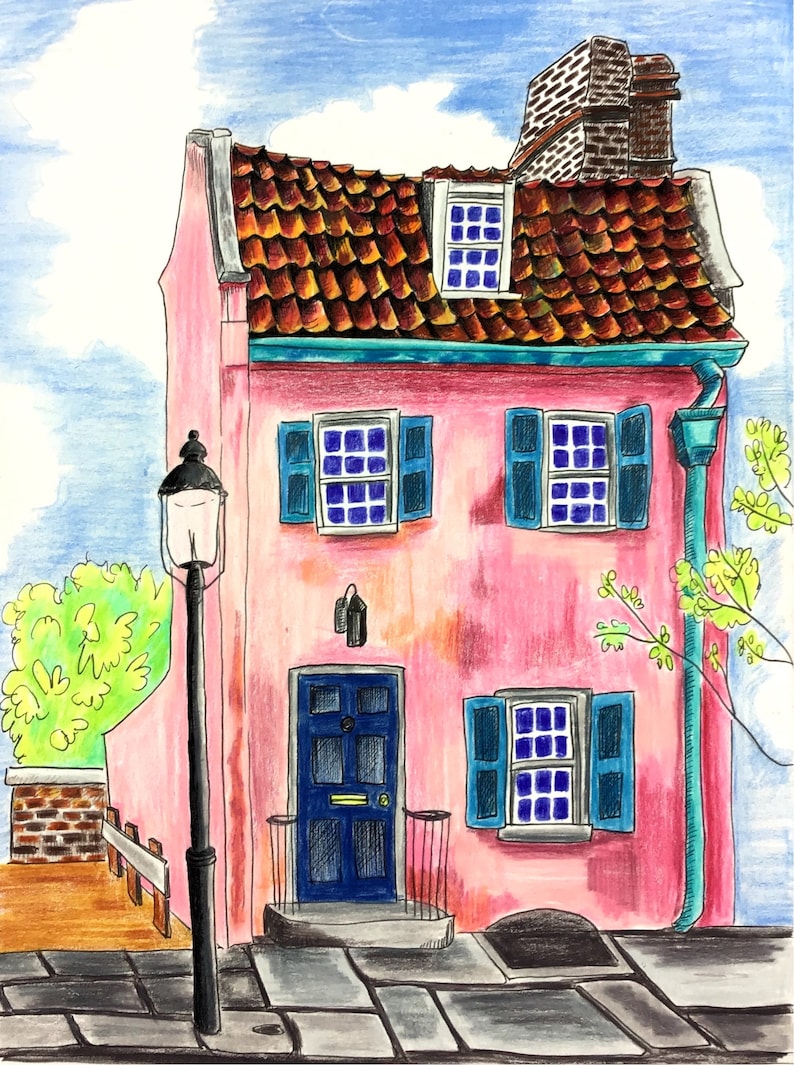 Pink House - Etsy