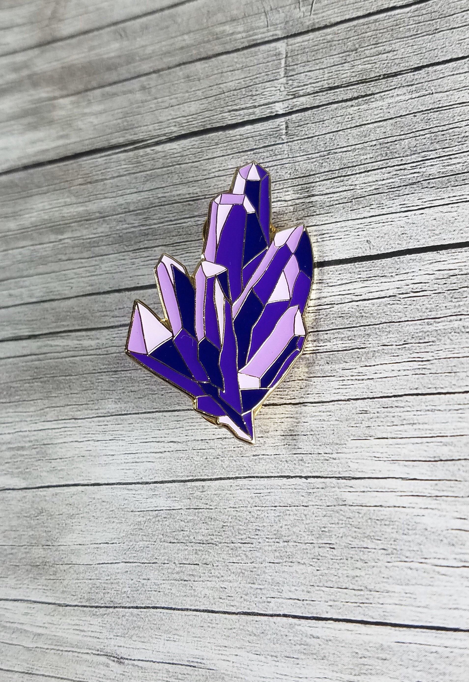 Amethyst Enamel Pin - Crystal Enamel Pin - Etsy
