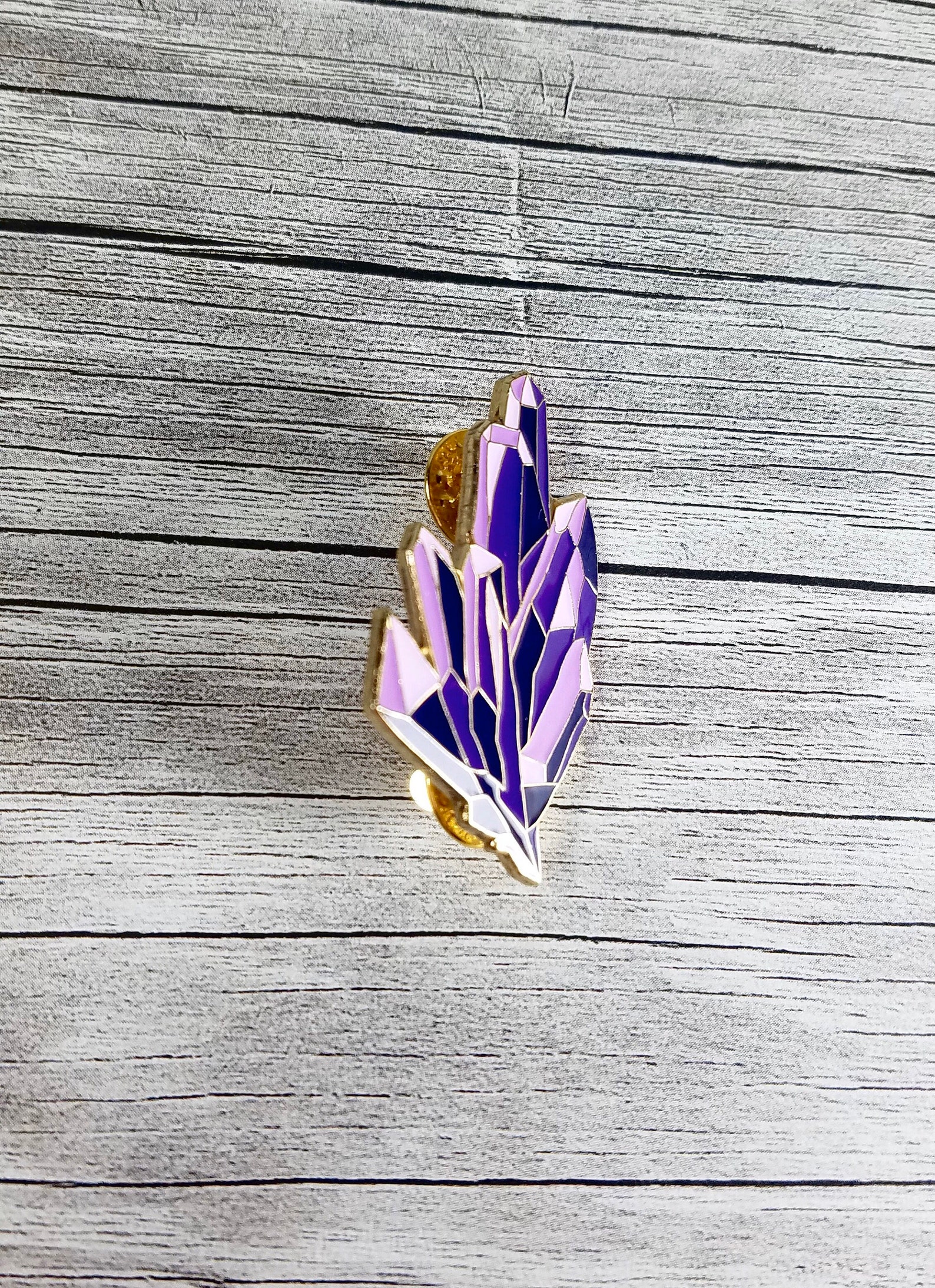 Amethyst Enamel Pin - Crystal Enamel Pin - Etsy