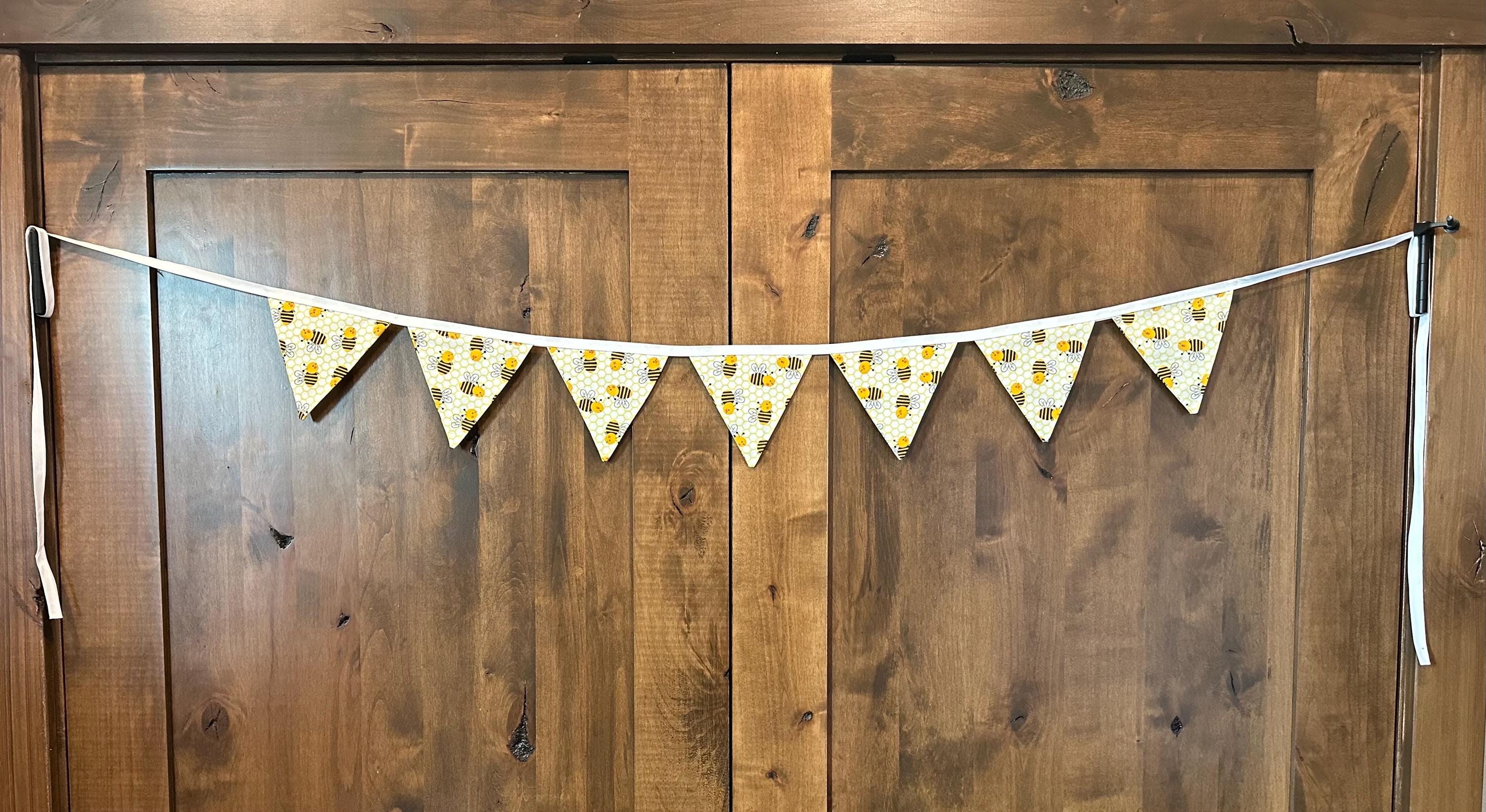 Honey Bee Birthday Banner Bees Birthday Banner Bee Fabric Banner Party ...
