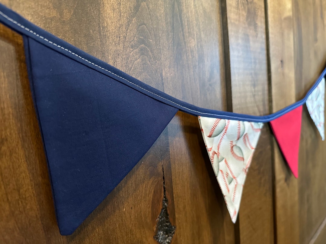 Baseball Birthday Banner | Fabric Bunting Banner | Party Decor - Etsy