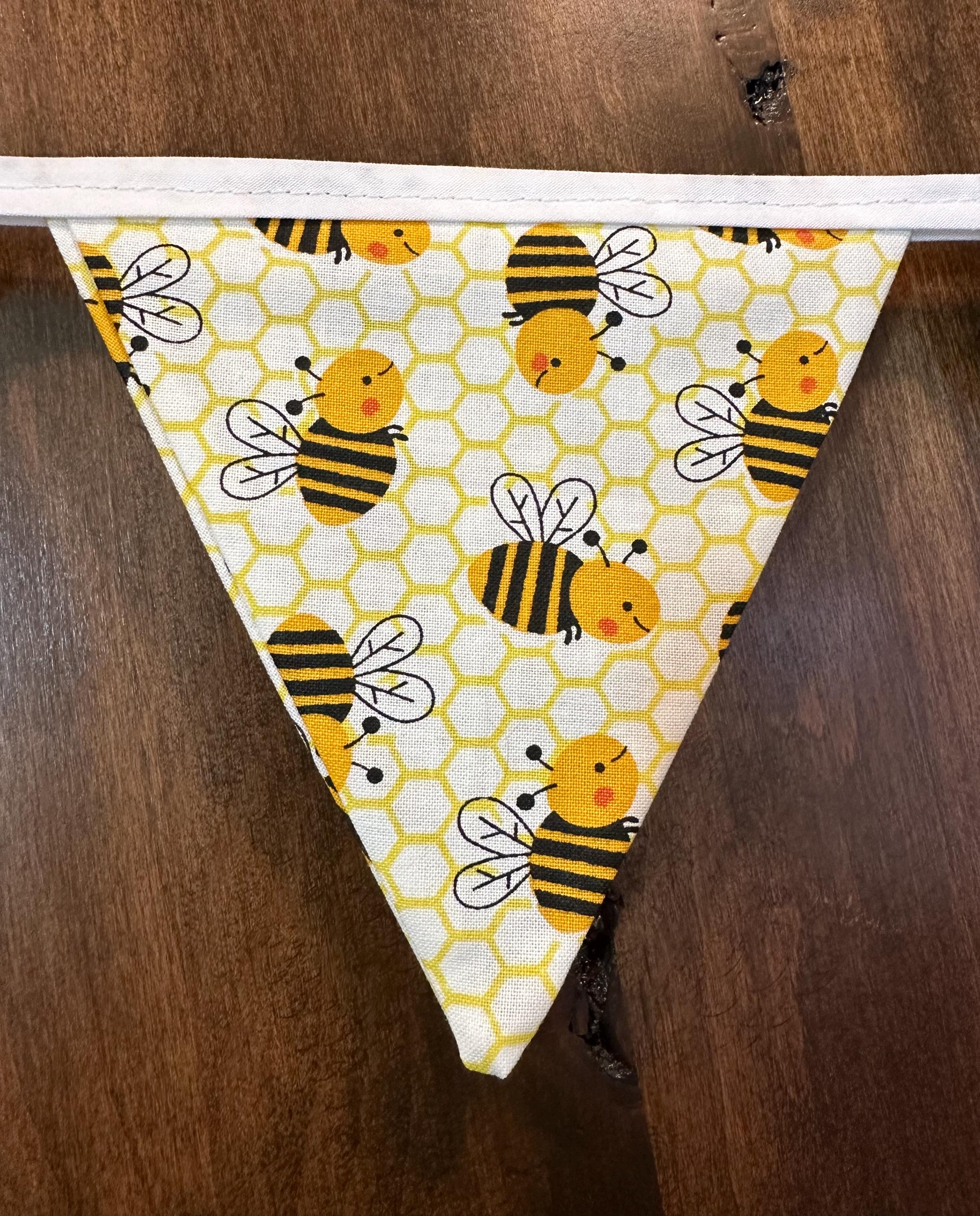 Honey Bee Birthday Banner Bees Birthday Banner Bee Fabric Banner Party ...
