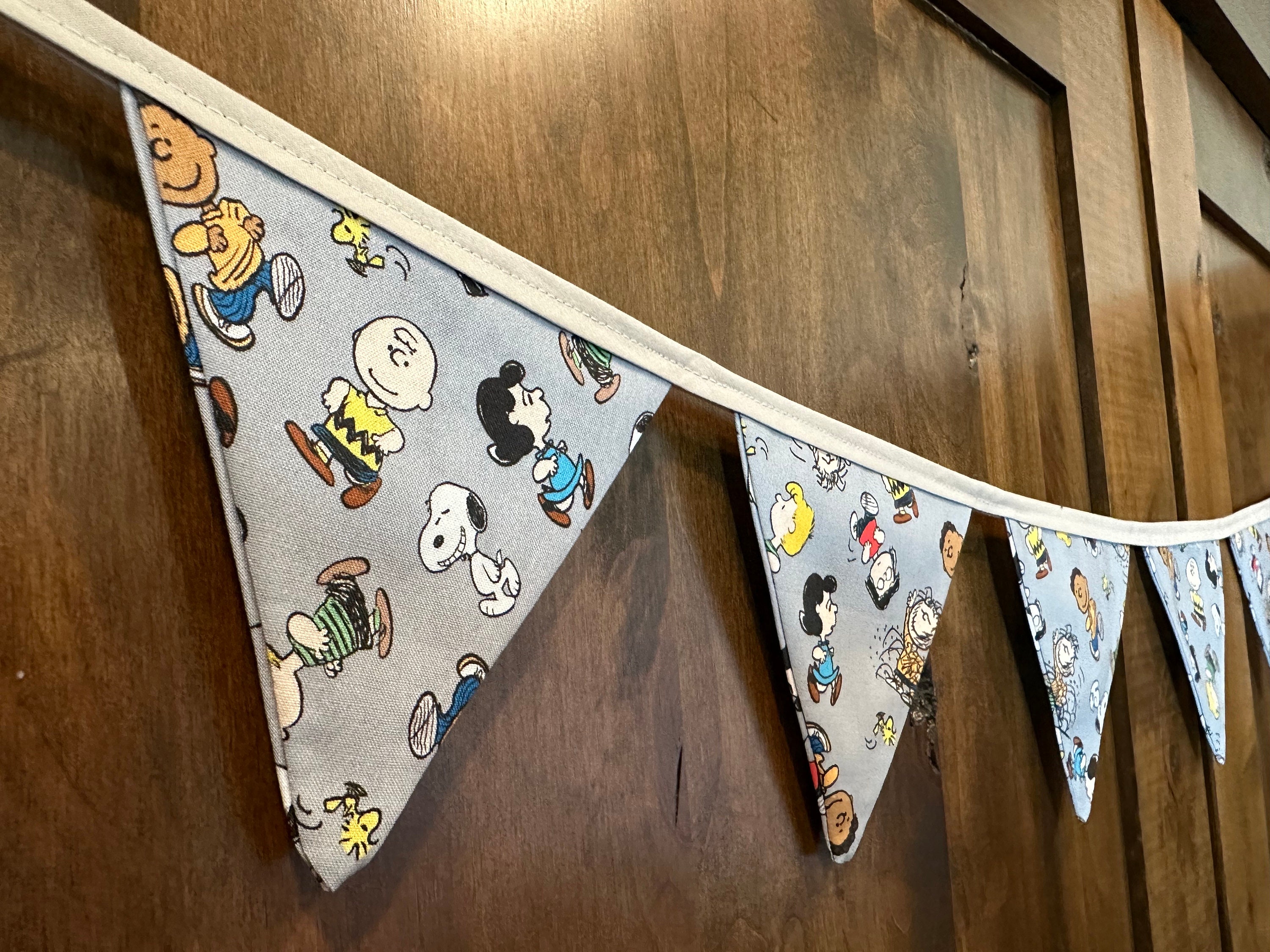 Peanuts Charlie Brown Birthday Pennant Banner Fabric Banner Party Decor ...