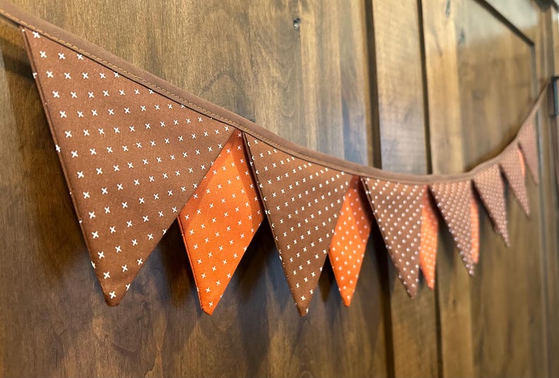 Fall Pennant Banner Thanksgiving Banner Fabric Banner Party Decor - Etsy