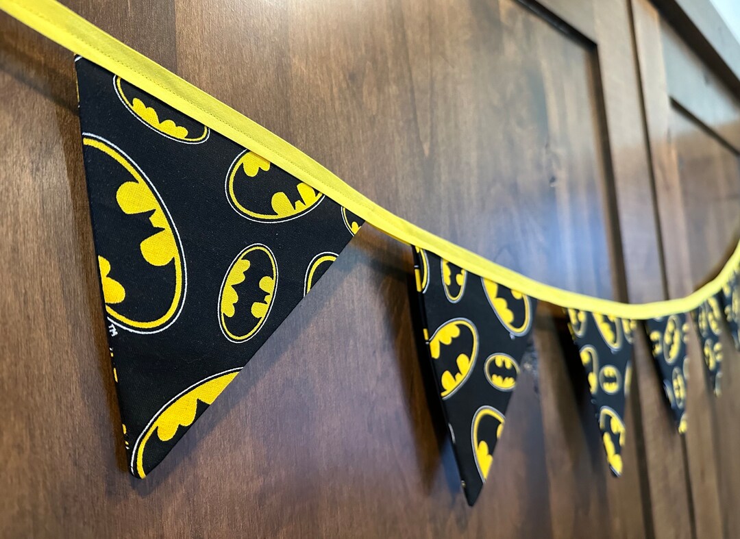 Batman Birthday Banner Boys Birthday Banner Fabric Banner Party Decor ...