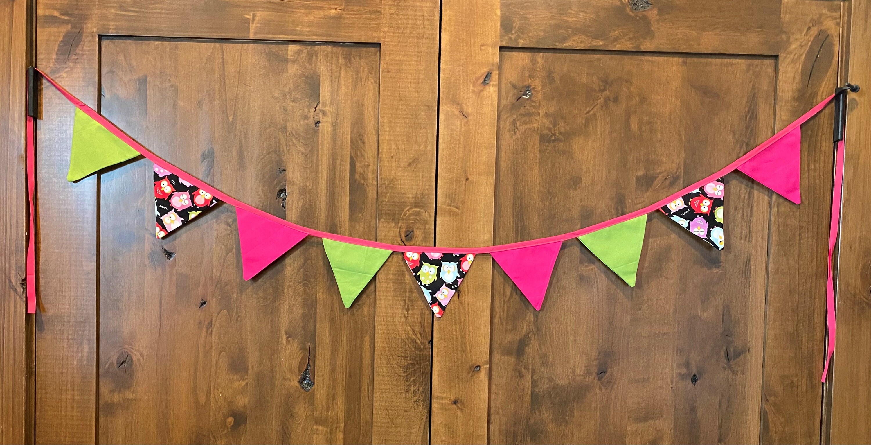 Owl Birthday Banner Fabric Bunting Banner Party Decor - Etsy