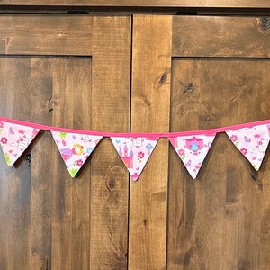 Princess Birthday Fairytale Pennant Banner Fabric Banner Party Decor - Etsy