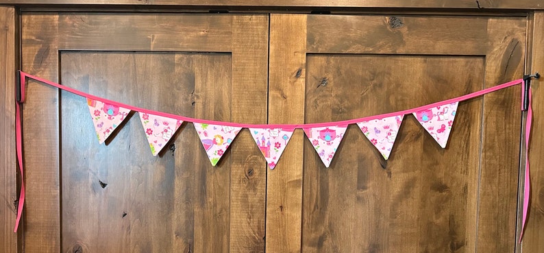 Princess Birthday Fairytale Pennant Banner Fabric Banner Party Decor - Etsy