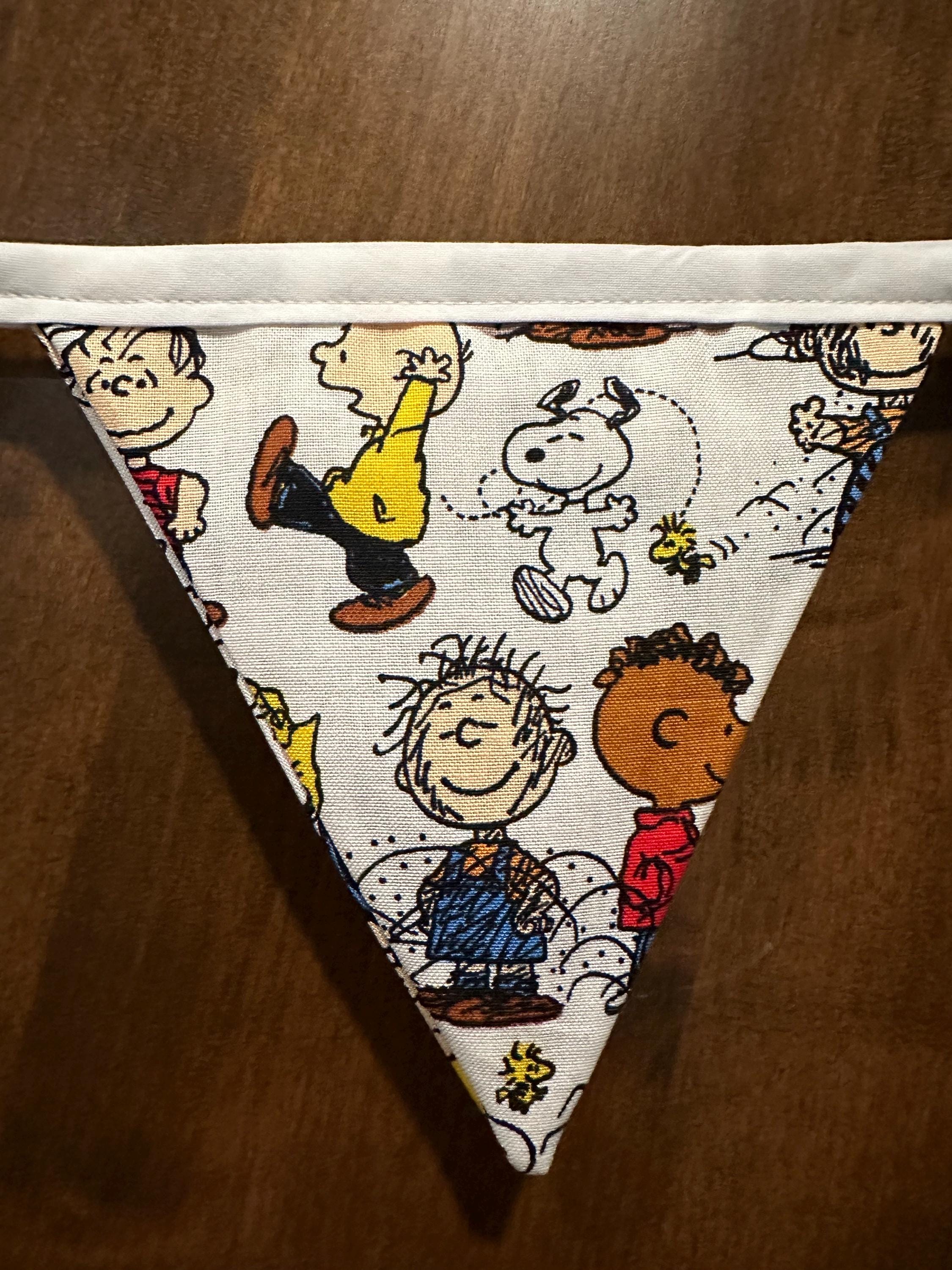 Peanuts Charlie Brown Birthday Pennant Banner Fabric Banner Party Decor ...