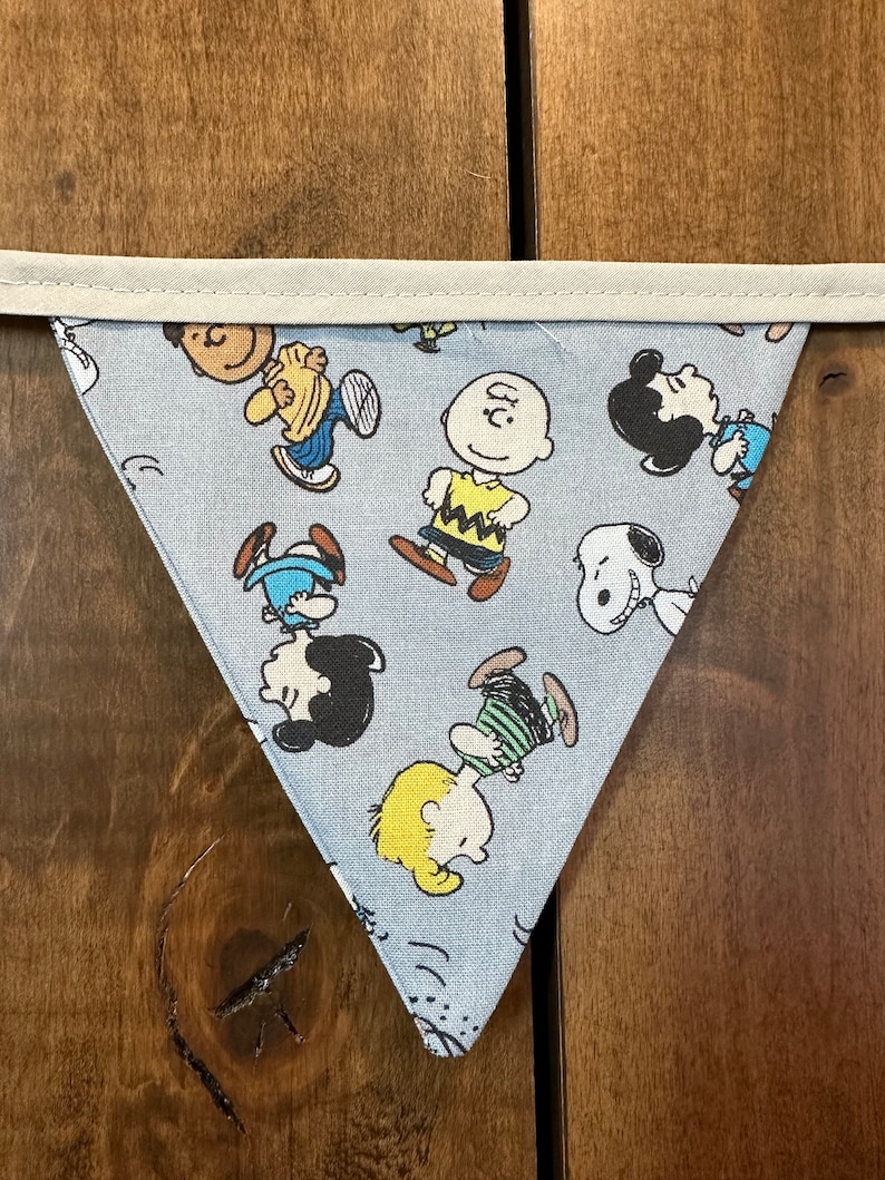 Peanuts Charlie Brown Birthday Pennant Banner Fabric Banner Party Decor ...
