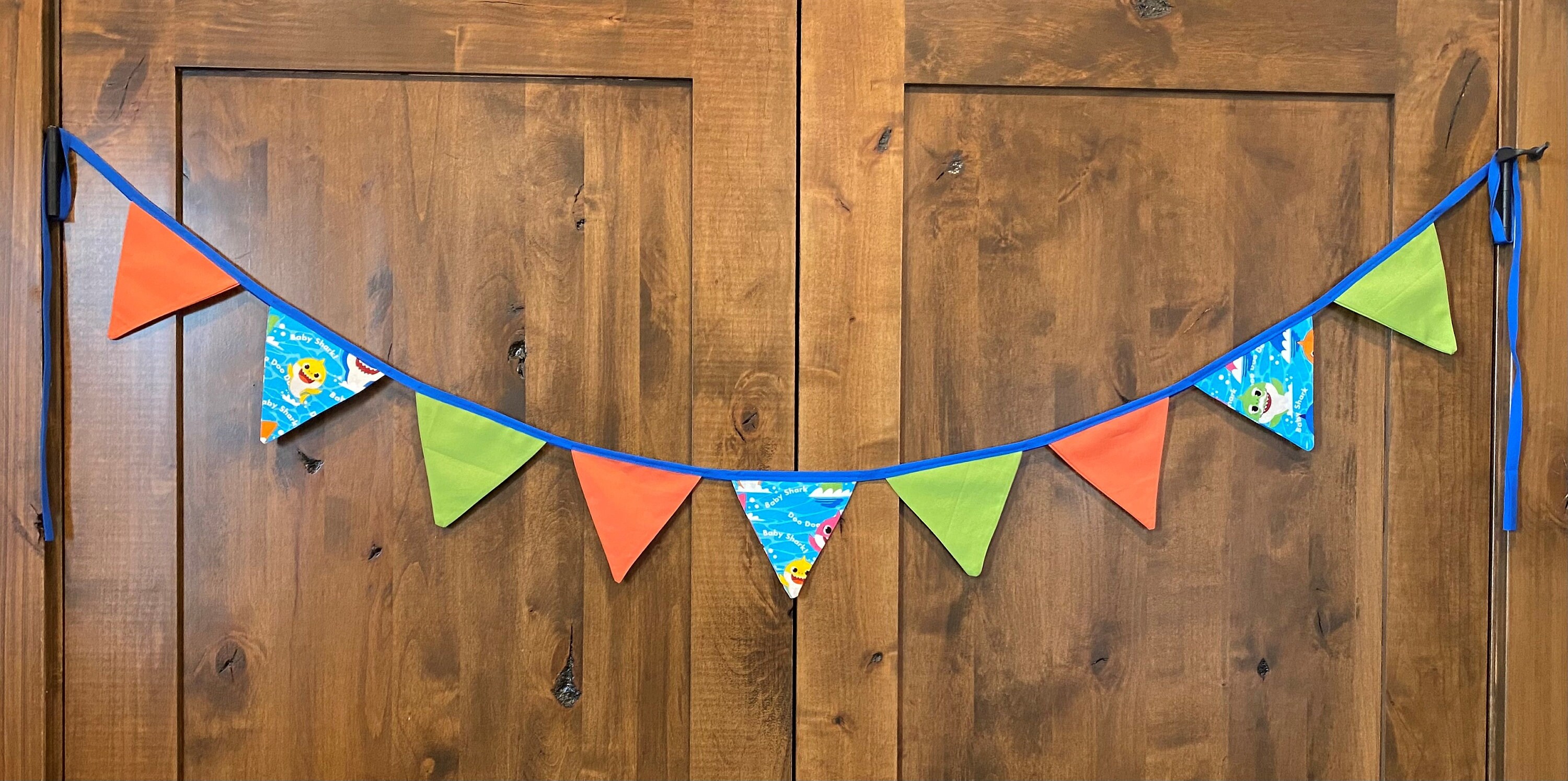 Baby Shark Birthday Banner Fabric Bunting Banner Party Decor Baby ...