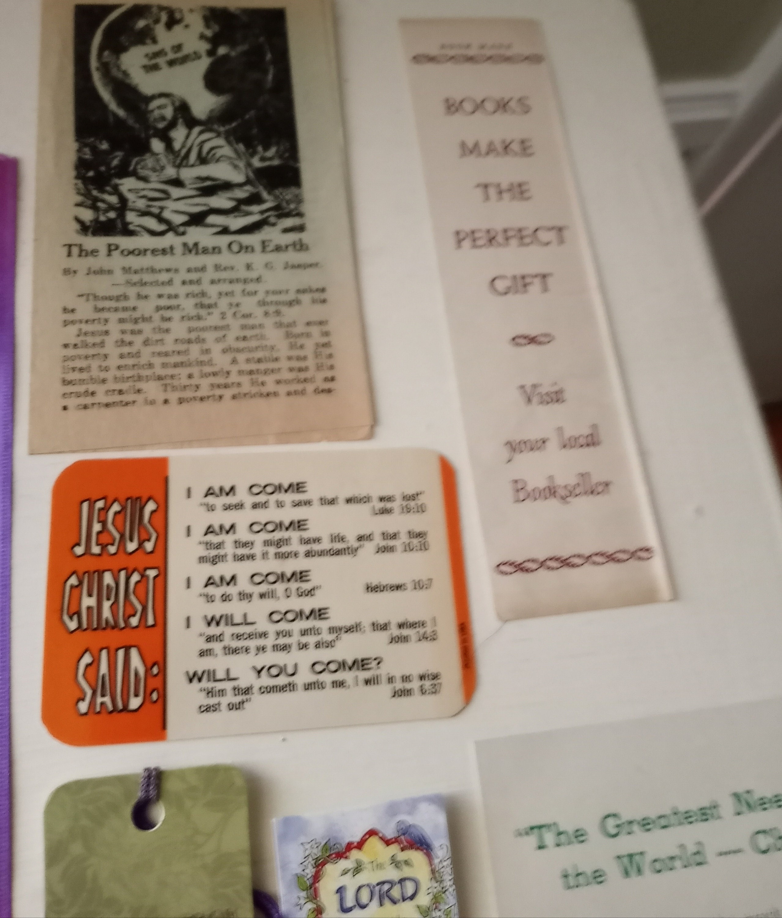 24 Vintage Christian Bookmarks and Church Handouts - Etsy