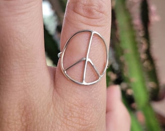 Adjustable Peace Sign Toe Ring Sterling Silver Adjustable Toe - Etsy
