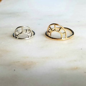 Sun Shape Simple 14K Gold Filled or Sterling Silver Ring - Etsy
