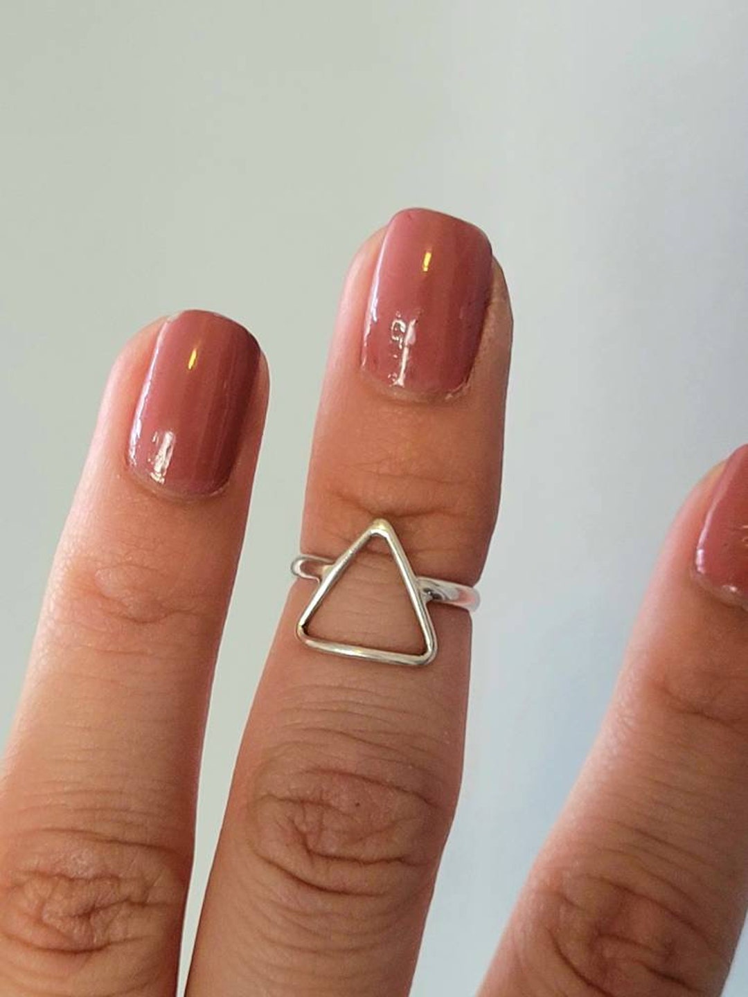 Triangle Shape Silver Ring - Etsy