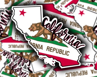 California Sticker CA Flag Vinyl Decal, UV Protection, Fade Proof 3.75 ...