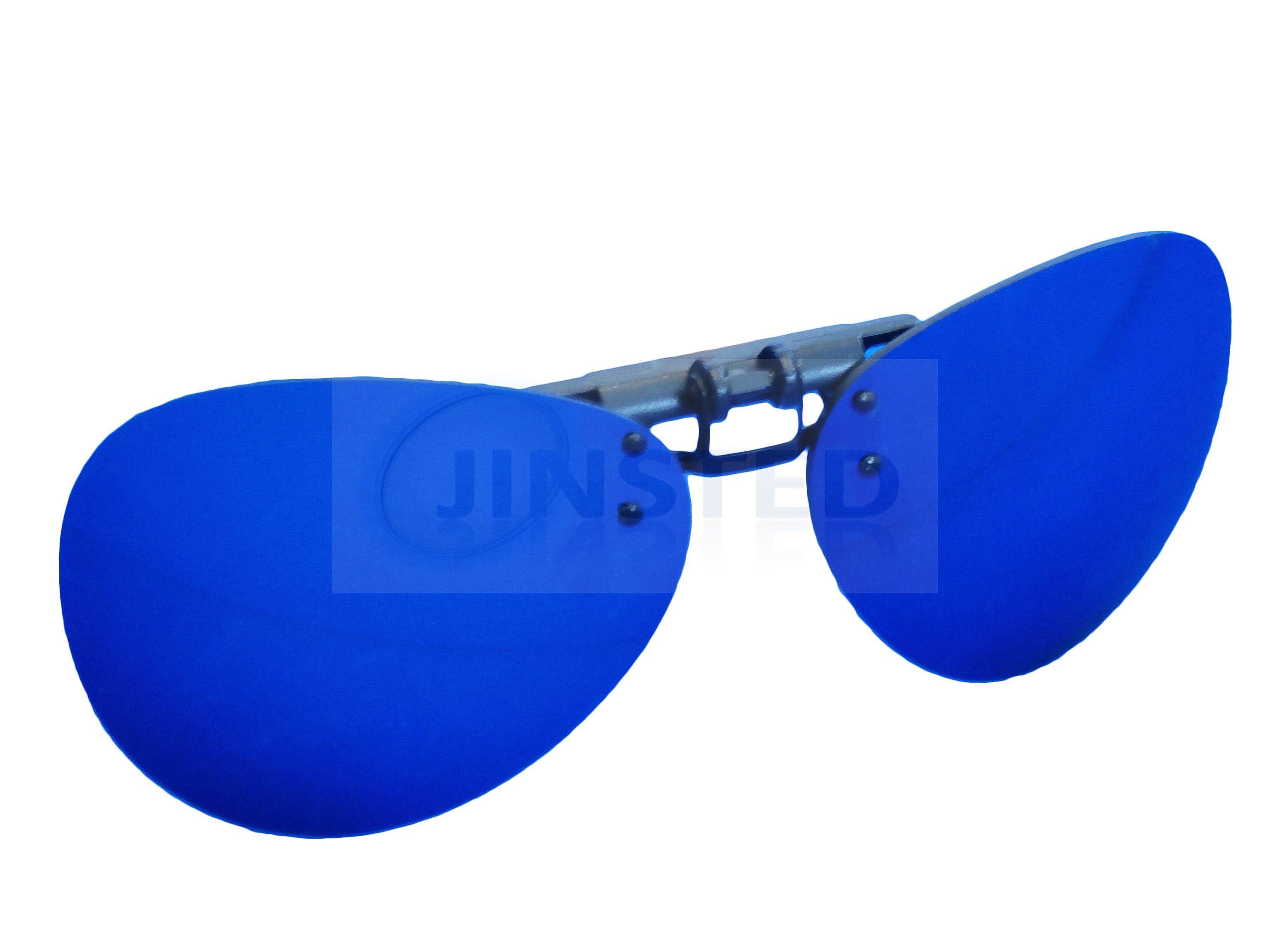 Blue Mirrored Reflective Aviator Clip on Flip up Sunglasses UV400 ...