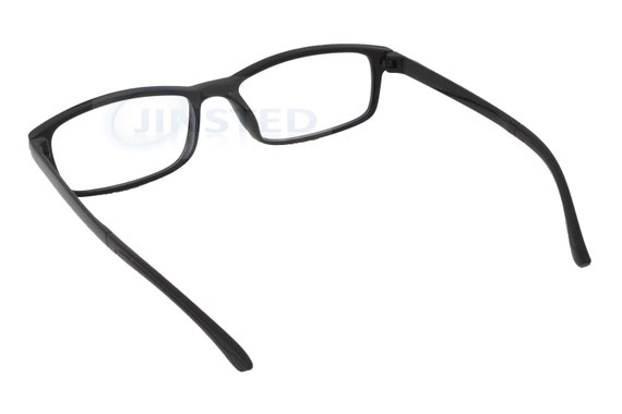 Adult Black Reading Glasses. Rectangle Frame Unisex S… - Gem