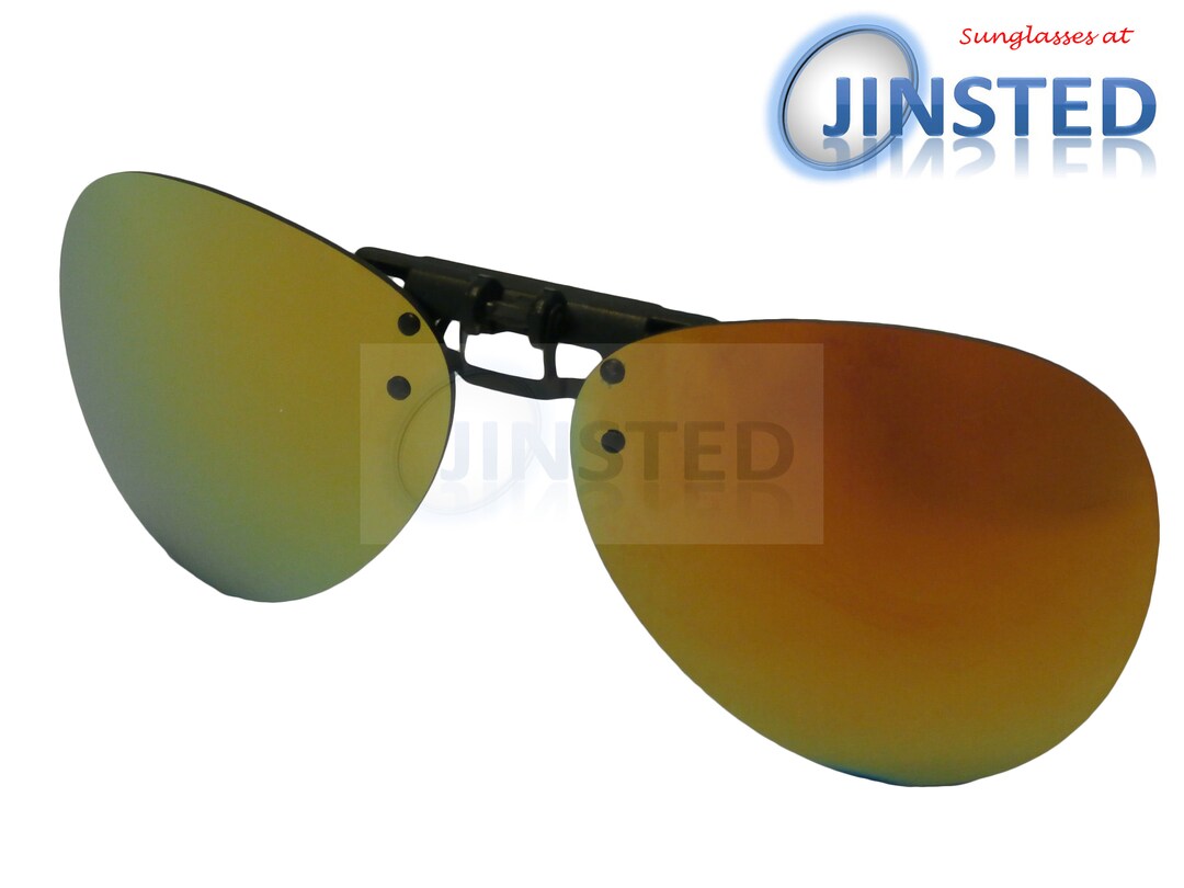 Mirrored Aviator Clip on Flip up Sunglasses UV400 Protection ACP031 - Etsy