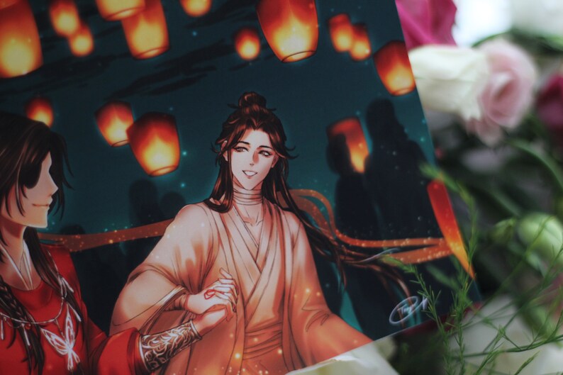 Heaven Official's Blessing Hualian Lantern Art Print TGCF Hua Cheng Xie Lian Tian Guan Ci Fu ...