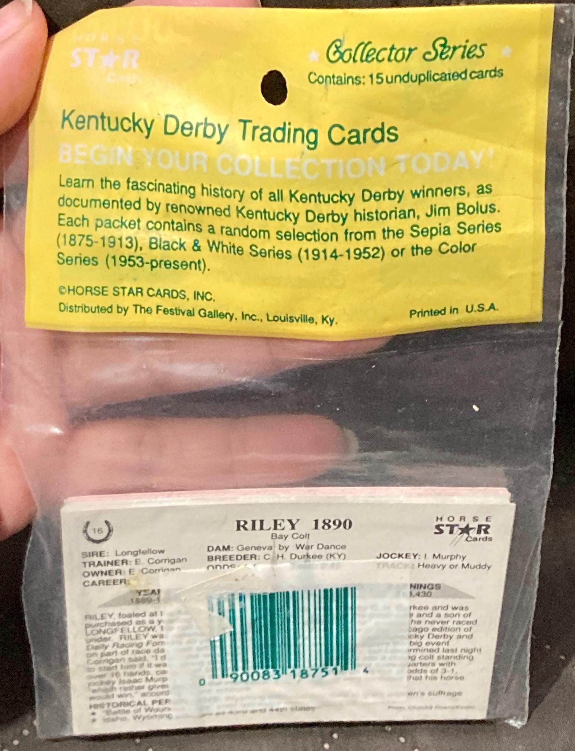 NEW Vintage Kentucky Derby Trading Cards, Collector Series, 1990 – Pack ...
