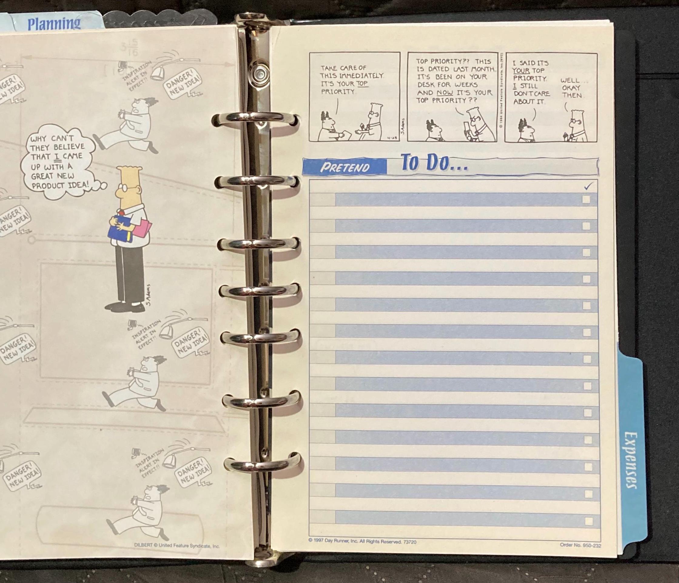 Vintage Dilbert Day Runner Planner Organizer Collectible - Etsy