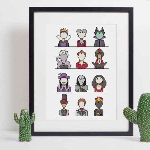 Villains Cross Stitch Pattern Bad Guys Cross Stitch Jafar - Etsy
