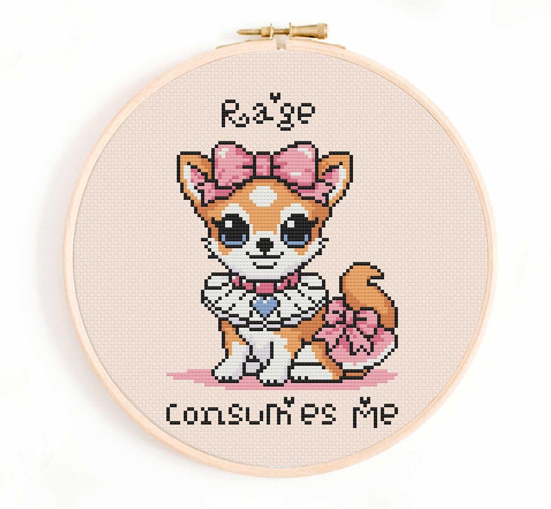 Rage Consumes Me Cross Stitch Pattern (PDF Pattern) - Emotionally ...