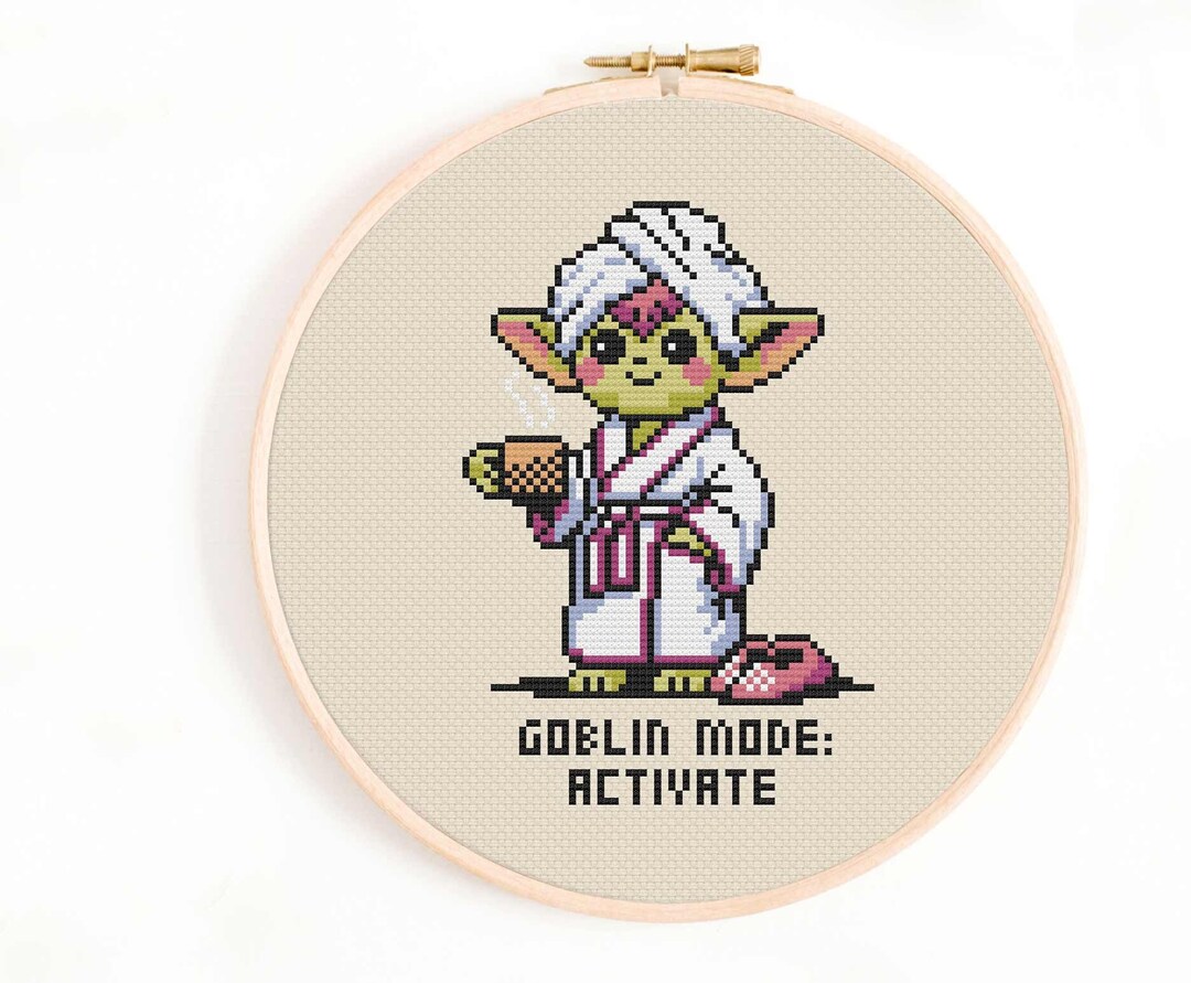 Goblin Mode Cross Stitch Pattern: Spa Day Self Care (digital Download ...