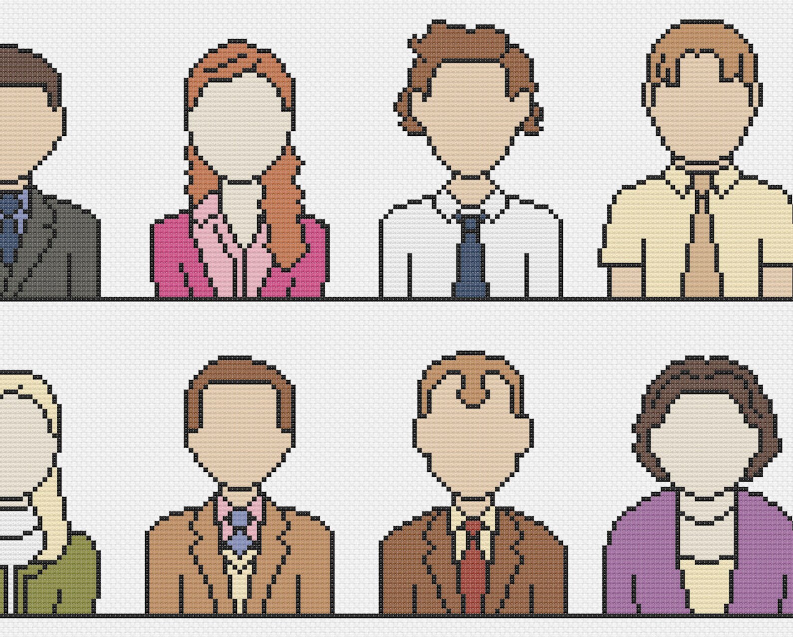 The Office Michael Scott Cross Stitch Pattern Jim and Pam - Etsy