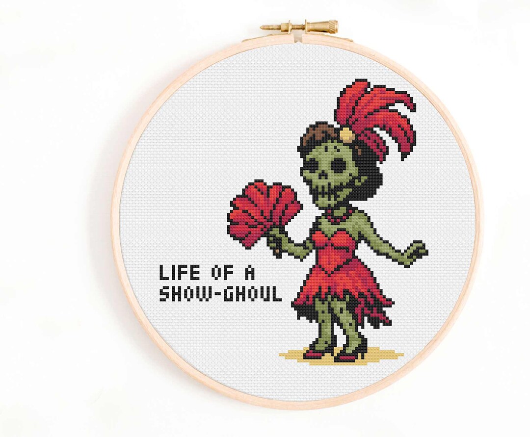 Life of a Show-ghoul Cross Stitch Pattern: Spooky Halloween PDF ...