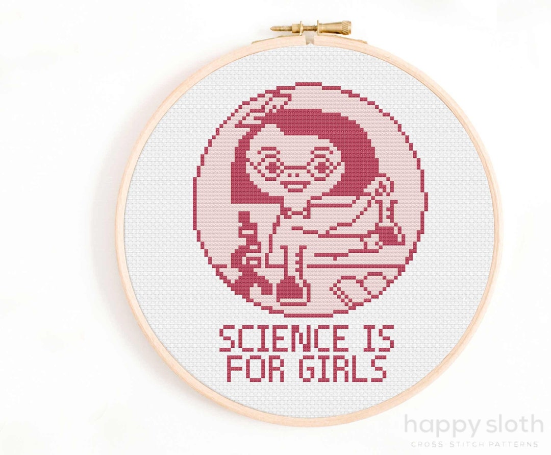 Science is for Girls Cross Stitch Pattern: Chemistry Laboratory ...