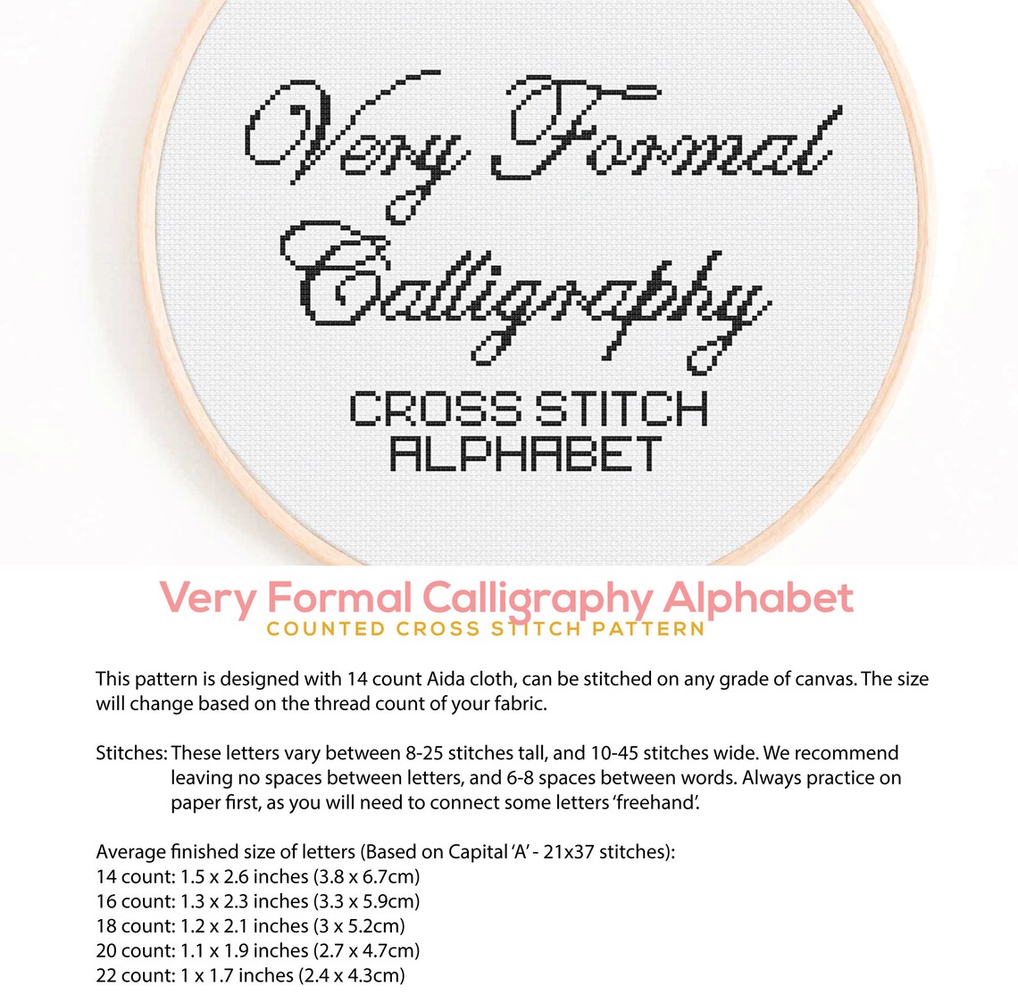 10 Cursive and Calligraphy Cross Stitch Alphabets Bundle of - Etsy ...