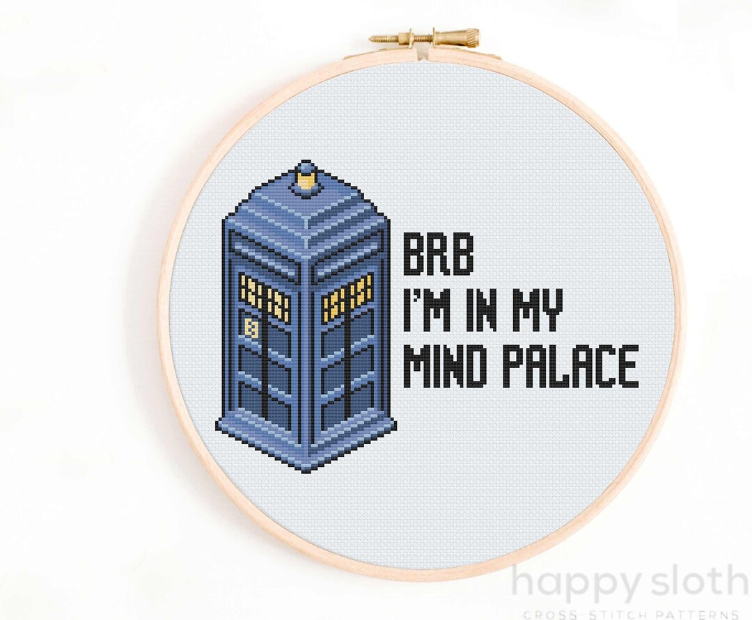 Mind Palace Cross Stitch Pattern 'BRB I'm in My Mind Palace' Cross ...