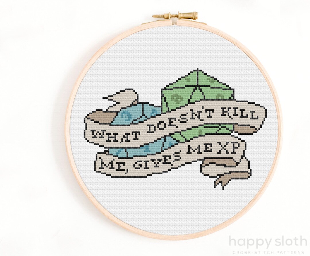 Dungeons and Dragons Cross Stitch Pattern - D20 Cross Stitch Pattern ...