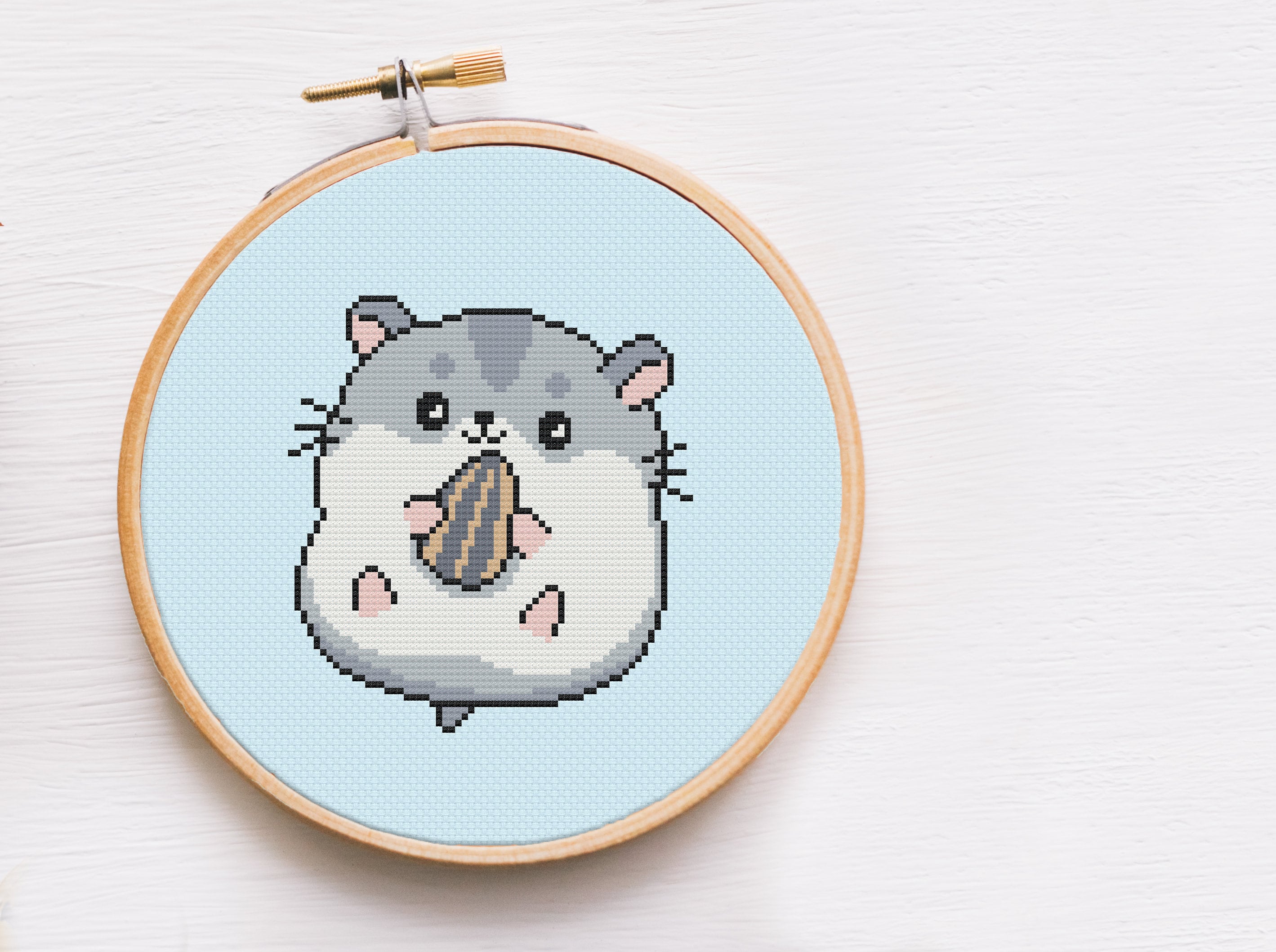 Hamster Cross Stitch Pattern Cute Fat Little Hamster Cross | Etsy