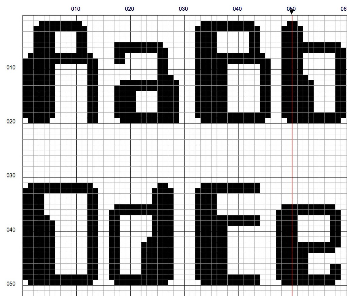 Retro Computer Alphabet Full Alphabet Cross Stitch Chart - Etsy Canada