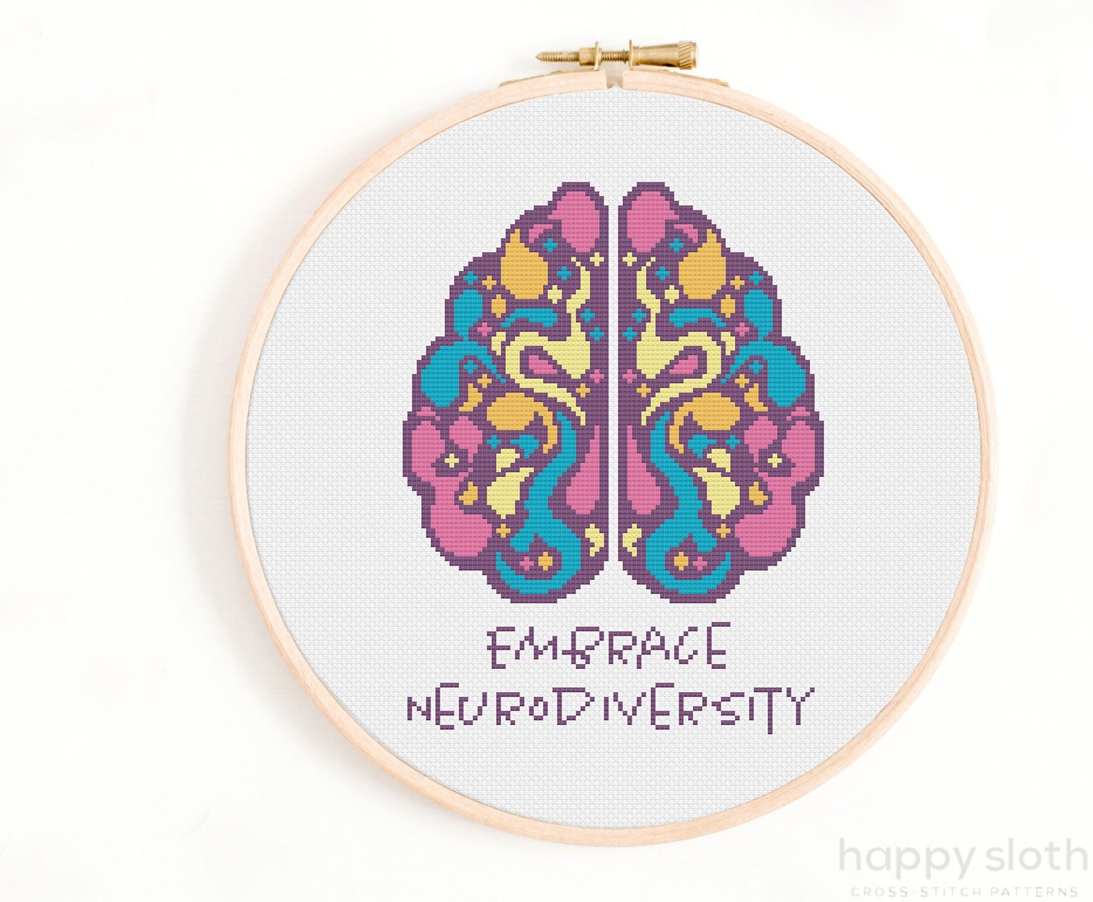 Embrace Neurodiversity Cross Stitch Pattern: Autism, ADHD (digital ...
