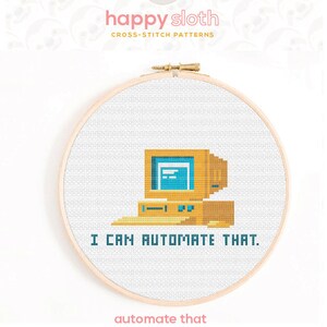 I Can Automate That Cross Stitch Pattern / Programmer Cross Stitch ...