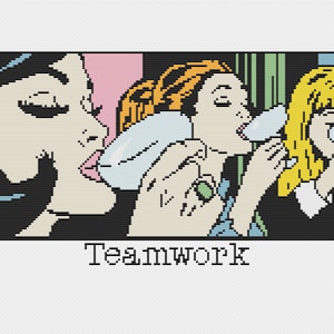 Teamwork Cross Stitch Pattern Funny / Funny Wine Cross Stitch Pattern ...