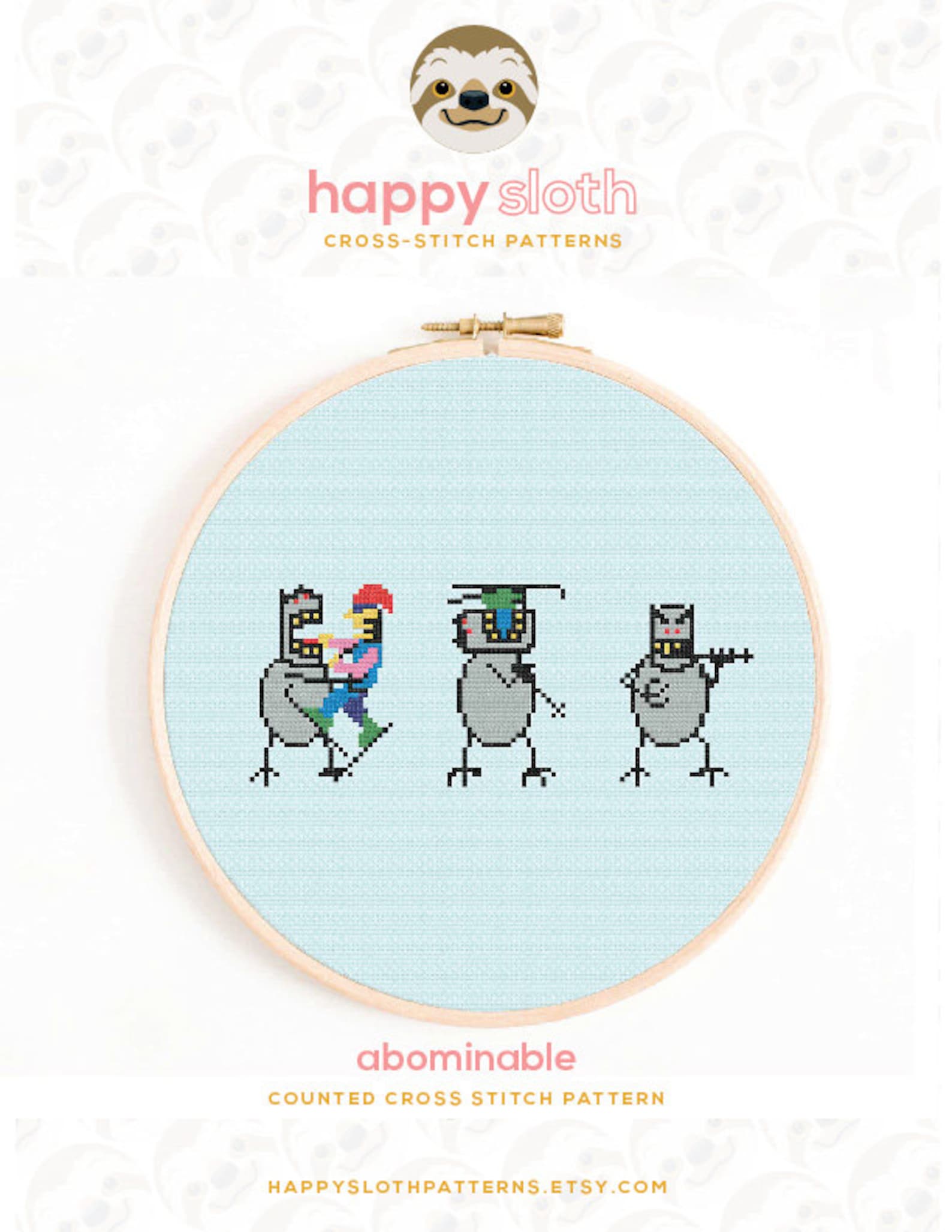 8-bit Skifree Game Cross Stitch Pattern Arcade Game Cross Stitch Arcade ...