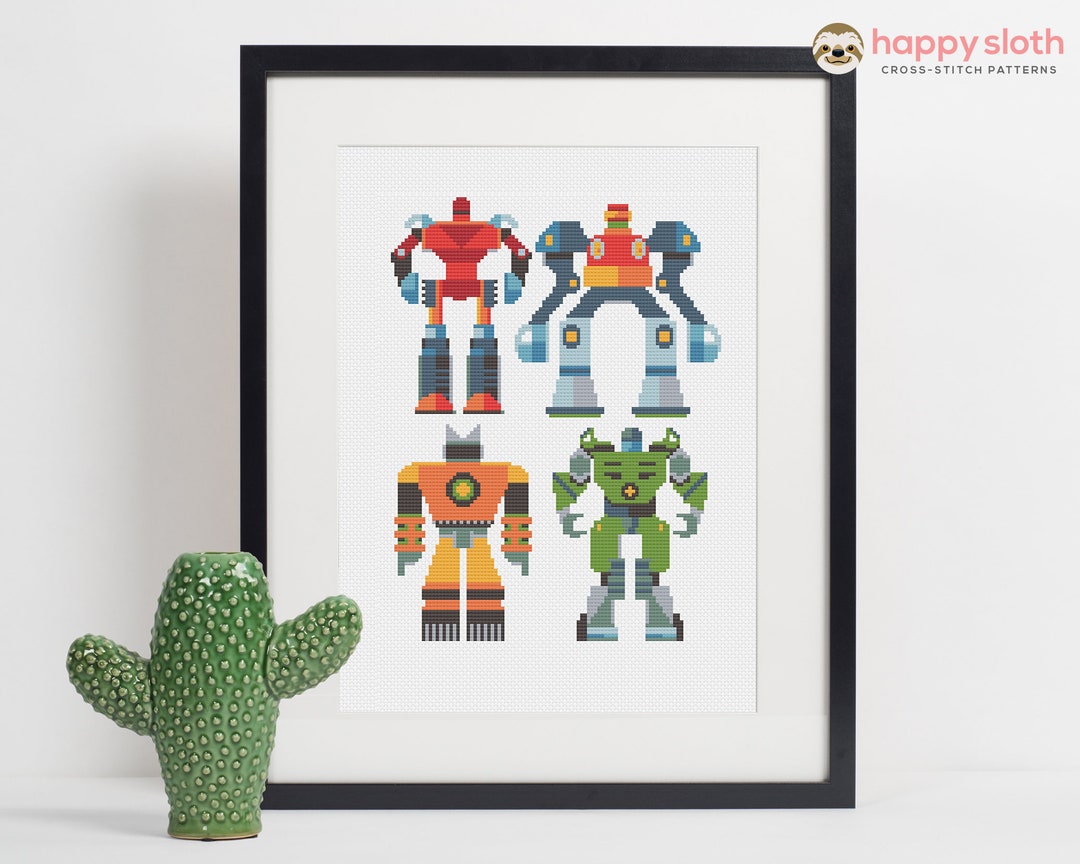Robot Cross Stitch Pattern / Transformers Cross Stitch Pattern - Etsy