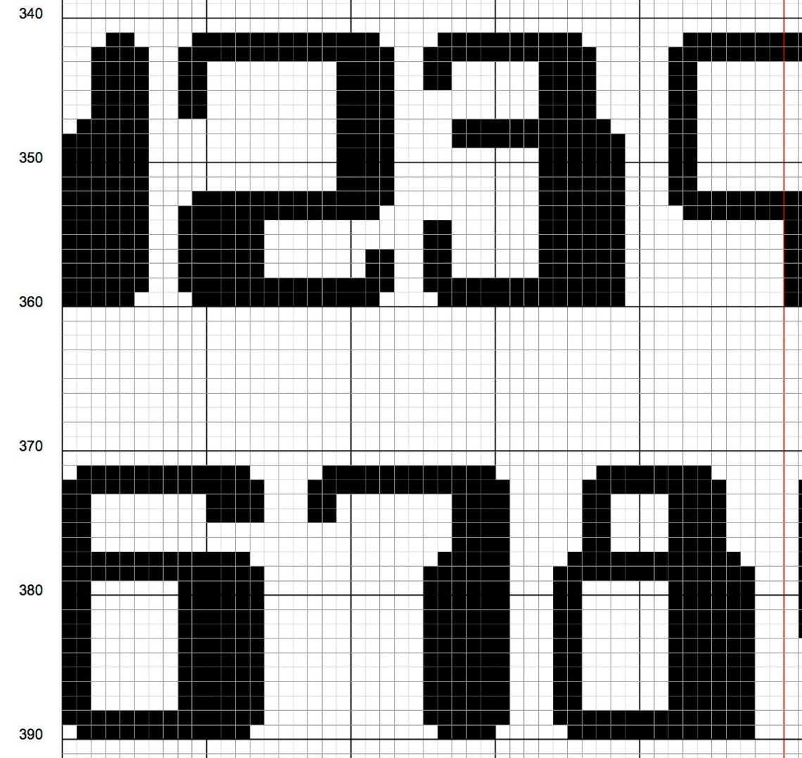 Retro Computer Alphabet Full Alphabet Cross Stitch Chart - Etsy Canada