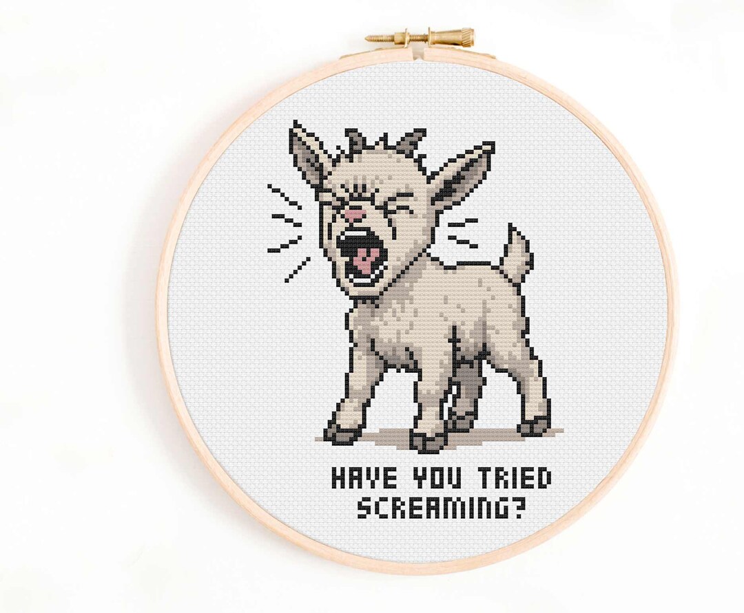 Have You Tried Screaming? Cross Stitch Pattern (digital Download) - Etsy