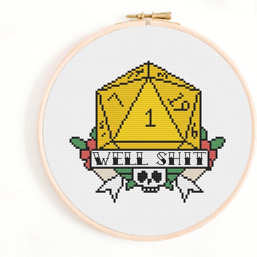 Cross Stitch D20 That's How I Roll Digital PDF Cross Stitch Pattern ...