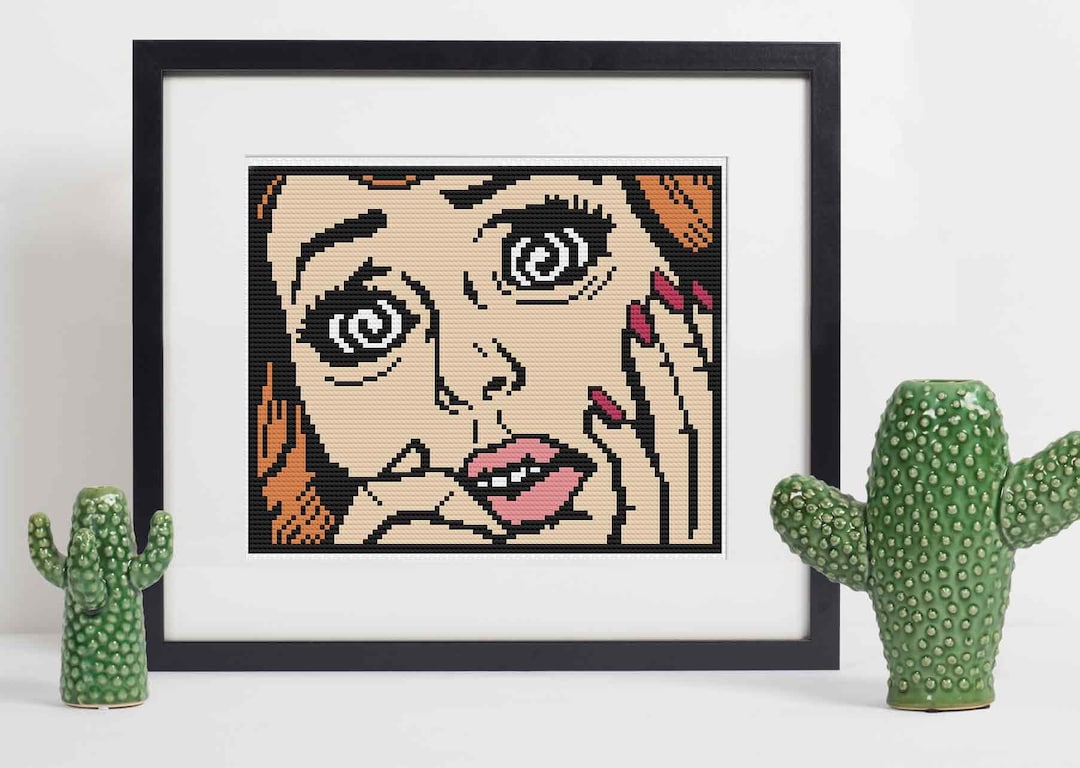 Retro Comic Book Cross Stitch Pattern: Under a Spell (digital Download ...