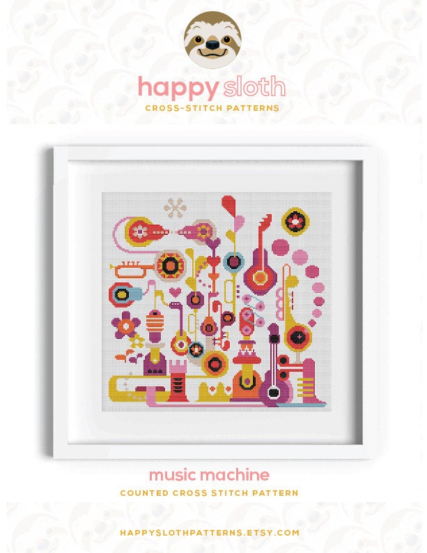 Music Cross Stitch Pattern / Modern Cross Stitch Pattern / PDF | Etsy