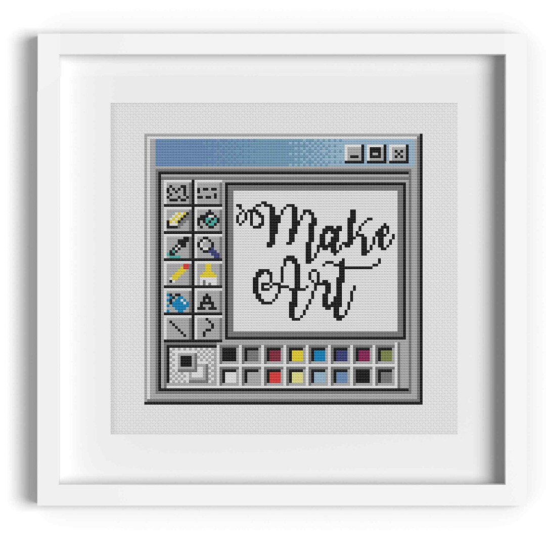 Make Art Cross Stitch Pattern / Graphic Designer Cross Stitch / MS ...