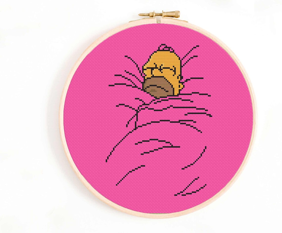 Uh Oh Gotta Whiz Homer Cross Stitch Pattern Funny Cross - Etsy