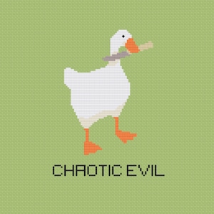 Goose Cross Stitch Pattern - Chaotic Evil Cross Stitch Pattern - Evil ...